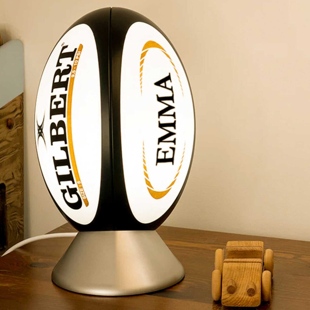 The Personalised Original Rugby Ball Light - The Perfect Gift for a ...